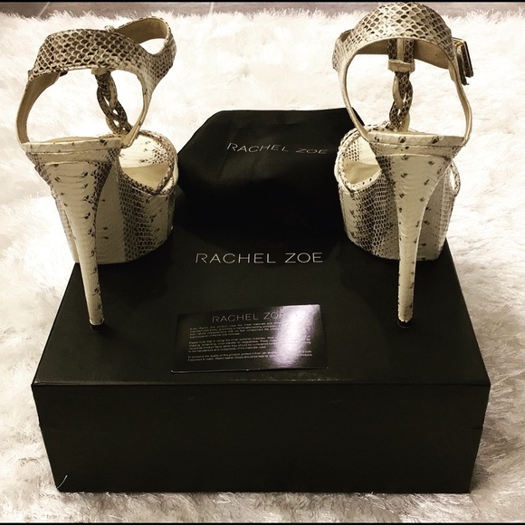 Rachel Zoe | Shoes | Rachel Zoe Snake Skin Platform Strappys | Poshmark